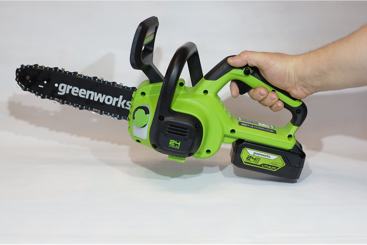 Цепная аккумуляторная пила GreenWorks G24CS25K4 24 В, 4 А*ч 2007707UB ...