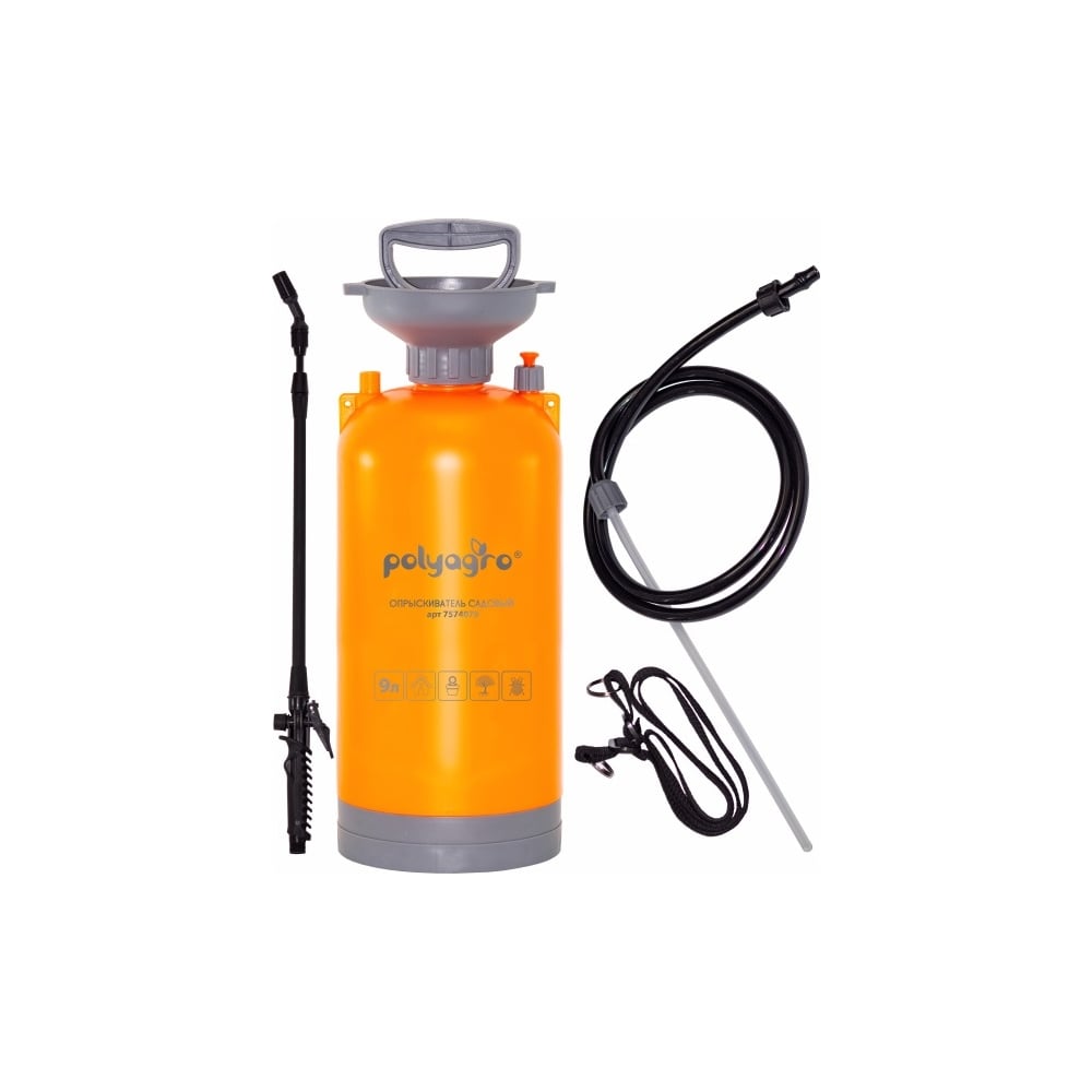 Садовый пневматический опрыскиватель POLYAGRO 9 л 7574079 - выгодная цена, отзывы ...