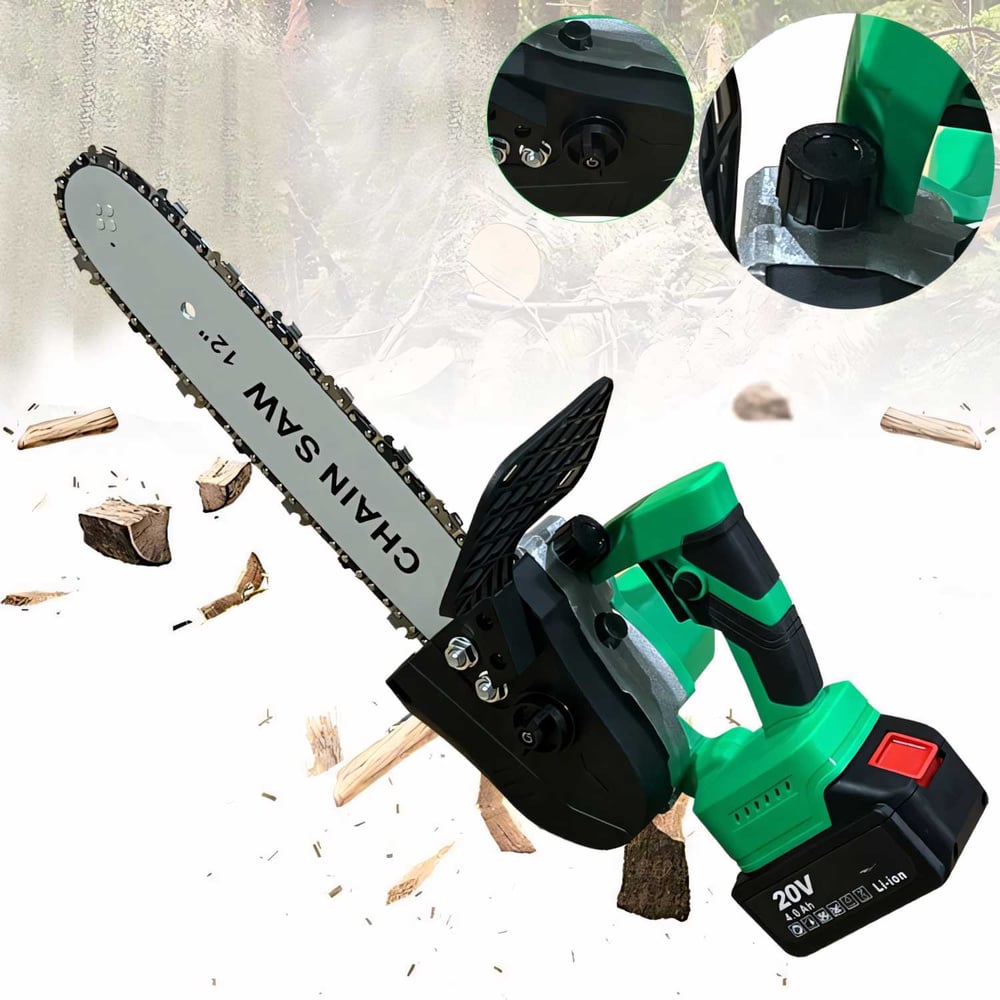 Аккумуляторная цепная пила Zitrek GreenSaw 20 PRO 20 В, 4 Ач, Li-ion ...
