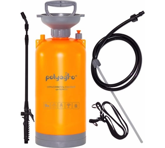 Садовый пневматический опрыскиватель POLYAGRO 9 л 7574079 - выгодная цена, отзывы ...