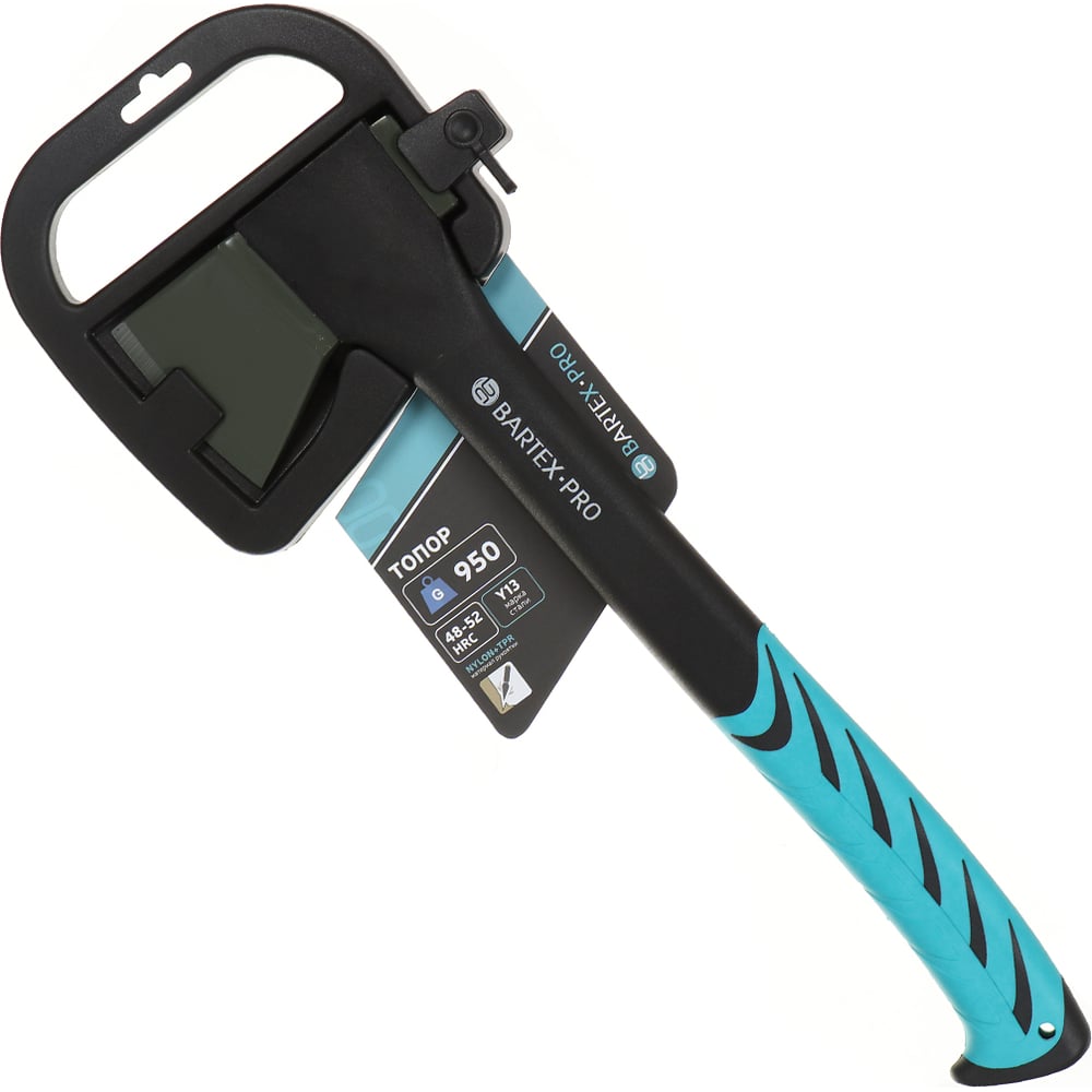 Универсальный топор BARTEX рукоятка фибергласовая, обрезиненный, 0.95 кг, 470 мм 364692 ...