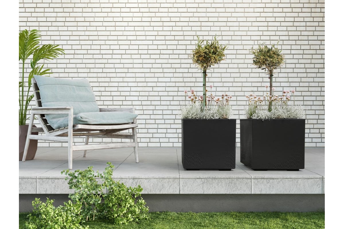 Квадратное кашпо на колесиках LAMELA Sp.z o. KARO ECO recycled 935 ...