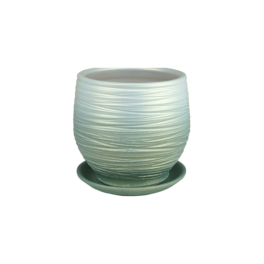 Горшок Сады Аурики 50 141 ОНИКС бутон жемчужный/оливковый, 15 см, 2 л ...