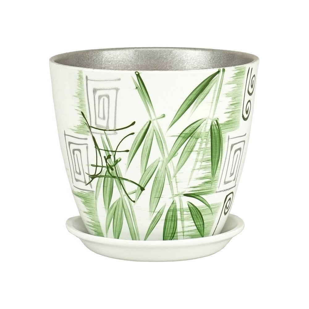 Горшок Сады Аурики РС 01 1 ЕВ 59 1 бутон Бамбук люкс керамика, 12 см, 1 ...