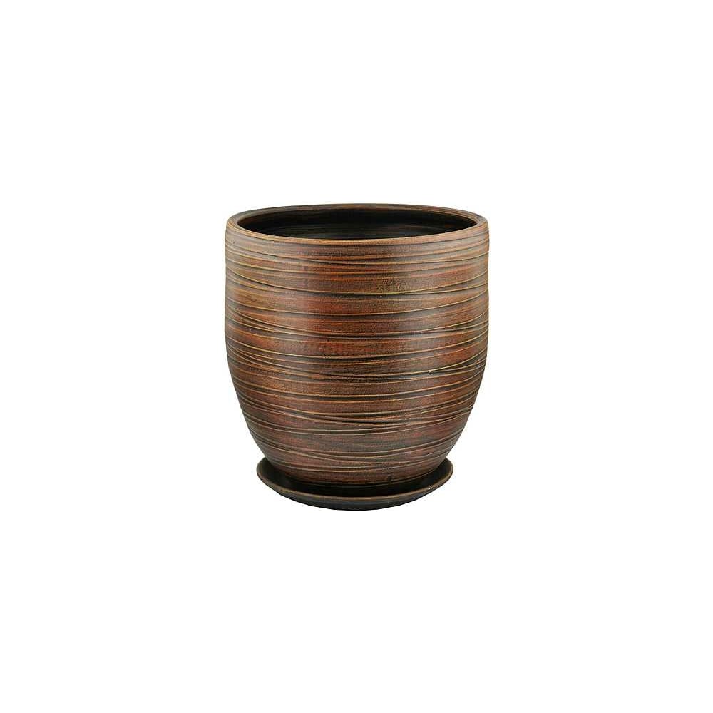 Горшок Сады Аурики 55 405 Модерн бутон, керамика, шоколад, диам. 32 см ...