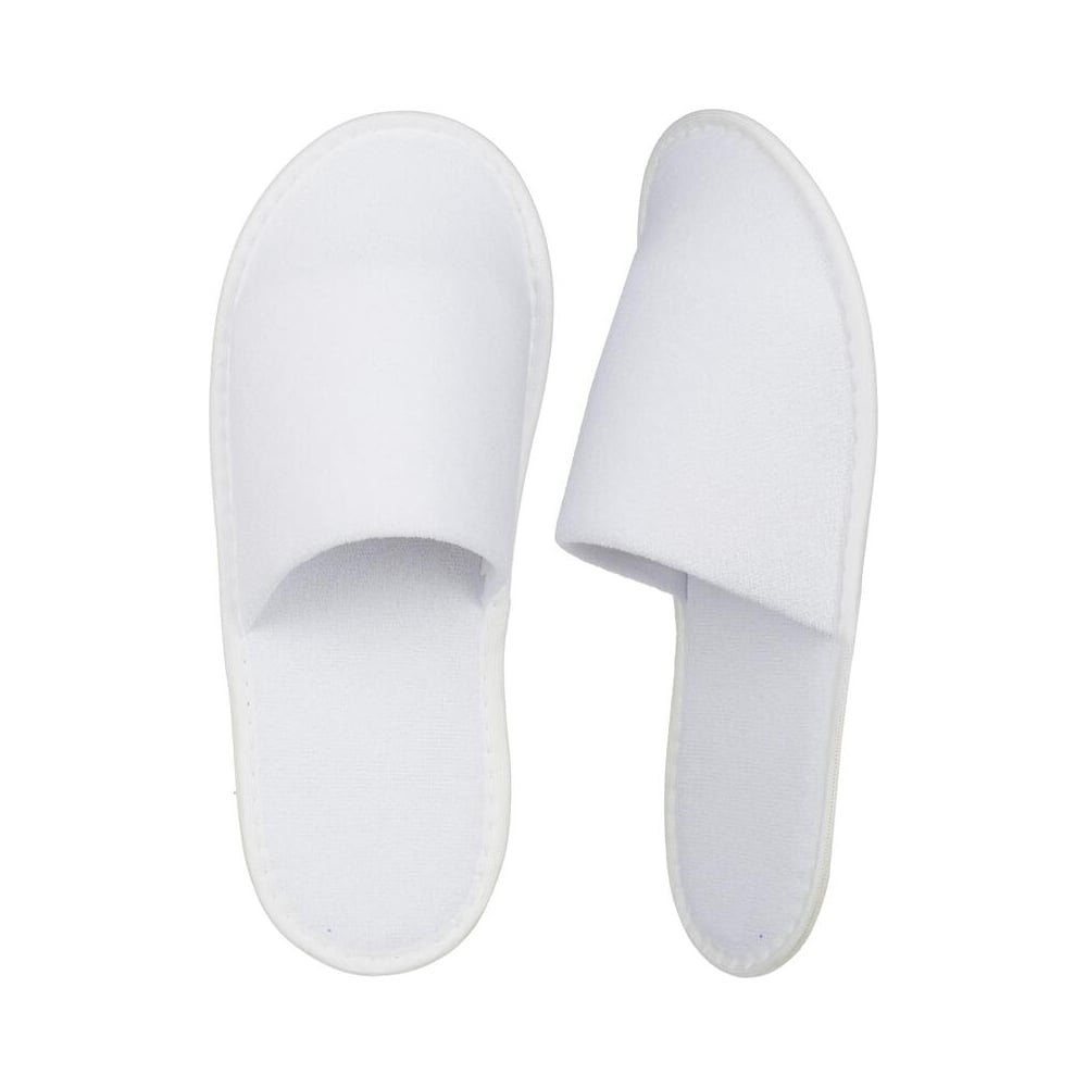 Одноразовые махровые тапочки с закрытым мысом Luscan, подошва эва 3мм, 100 пар, блистер 1899144 ...