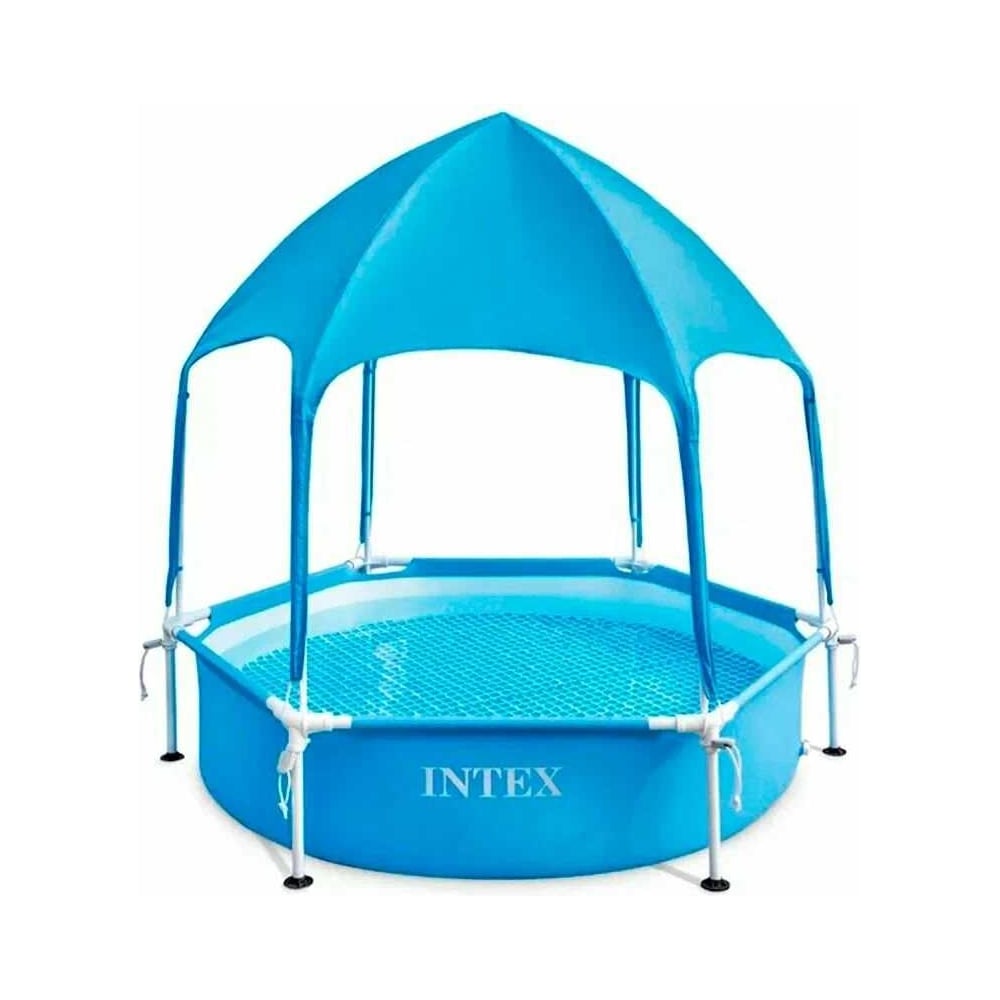 Каркасный бассейн Intex Canopy Metal Frame 183x38 см, с навесом, 700 л ...