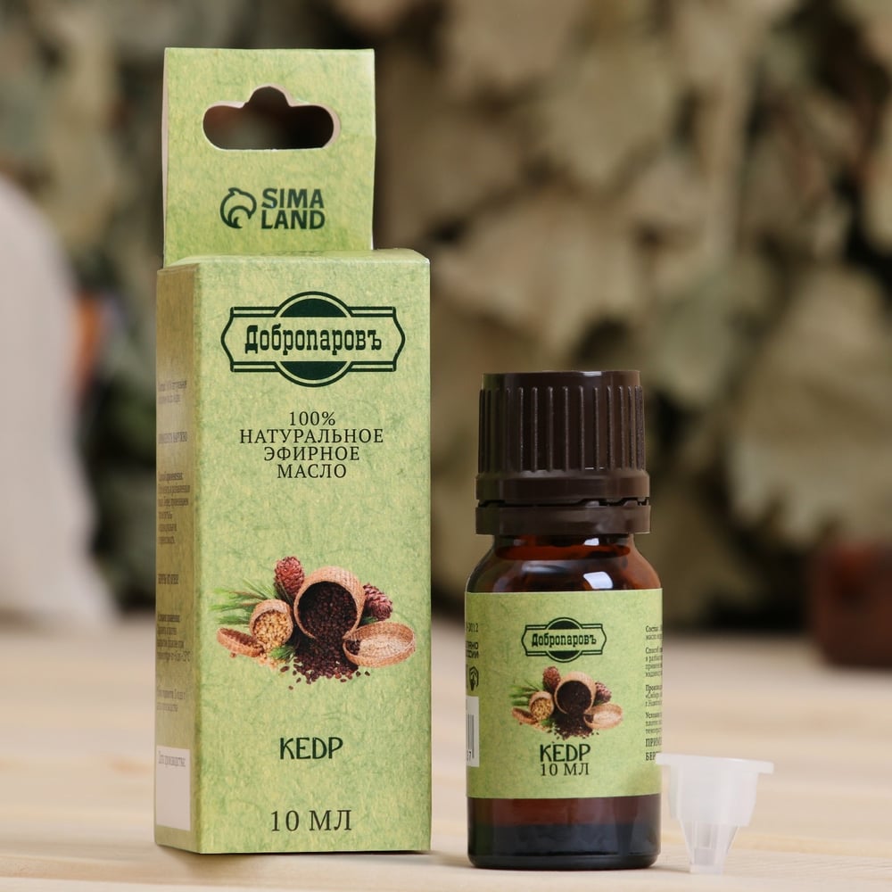 Эфирное масло Добропаровъ Кедр, флакон-капельница, аннотация, 10 мл ...