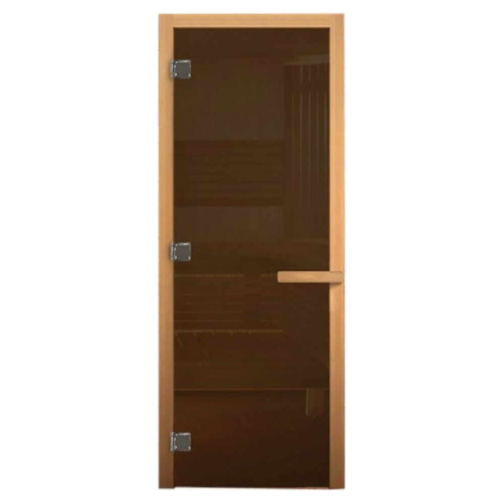 Стеклянная дверь Везувий бронза матовая, 200x70 см, 8 мм, 3 петли 716 ...