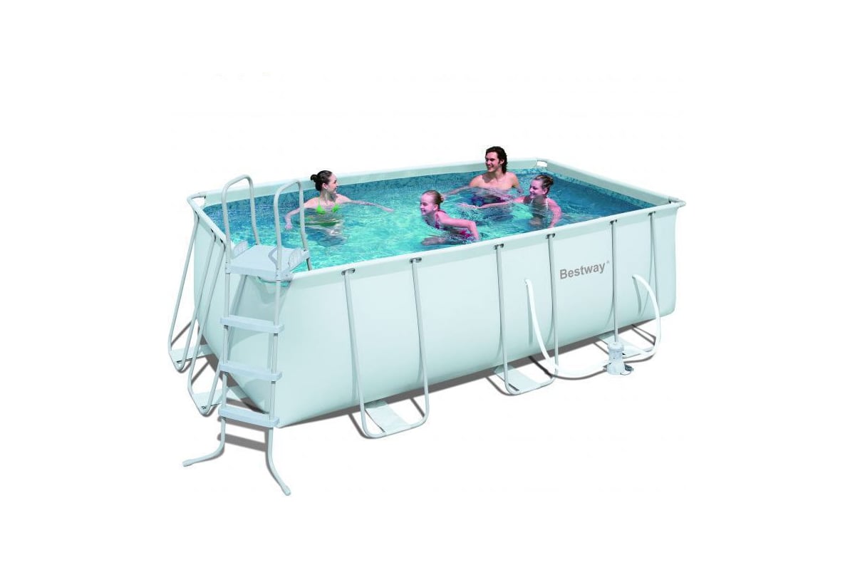 Бассейн каркасный BestWay 412х201х122см металлический 56241 BW для сада ...