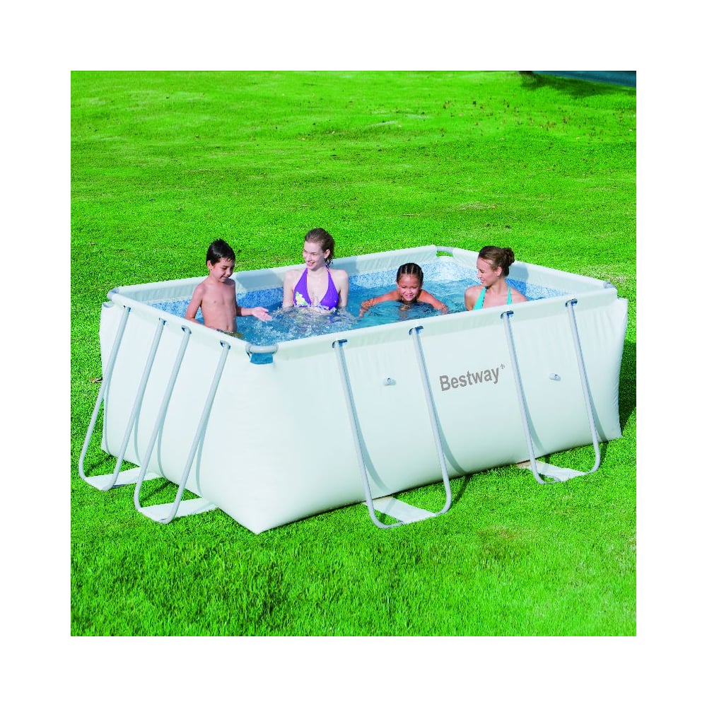Бассейн каркасный BestWay 287х201х100см металлический 56248 BW для сада ...