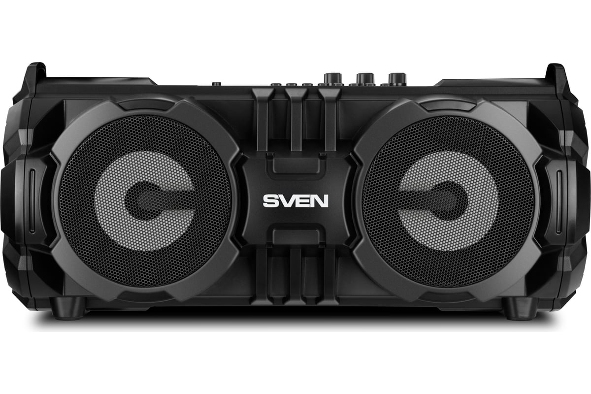Портативная колонка SVEN АС PS-485 черная, 28 Вт, Bluetooth, FM, USB ...