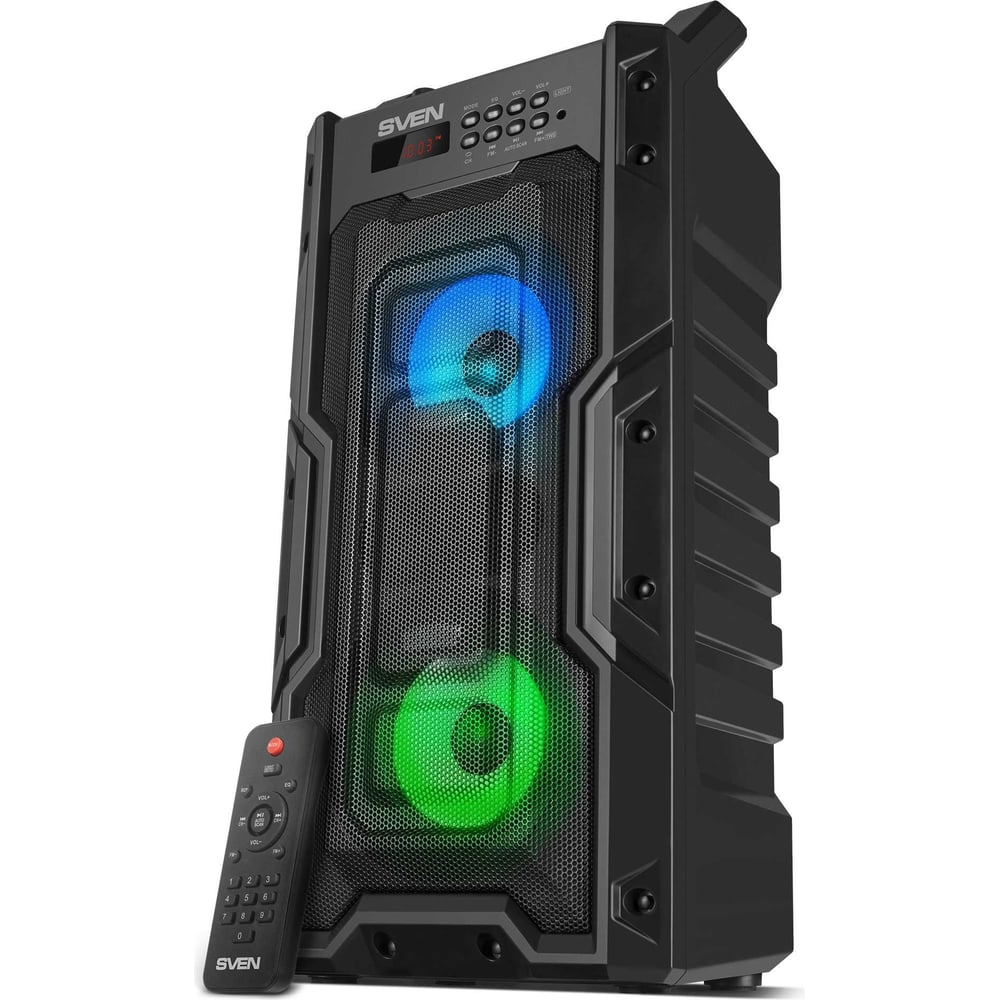 Портативная колонка SVEN АС PS-435 черная, 20 Вт, TWS, Bluetooth, FM ...