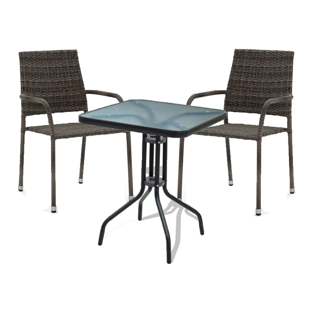 Набор мебели Garden Story Гарда мини 2 стула + стол 60x60 см, черный ...