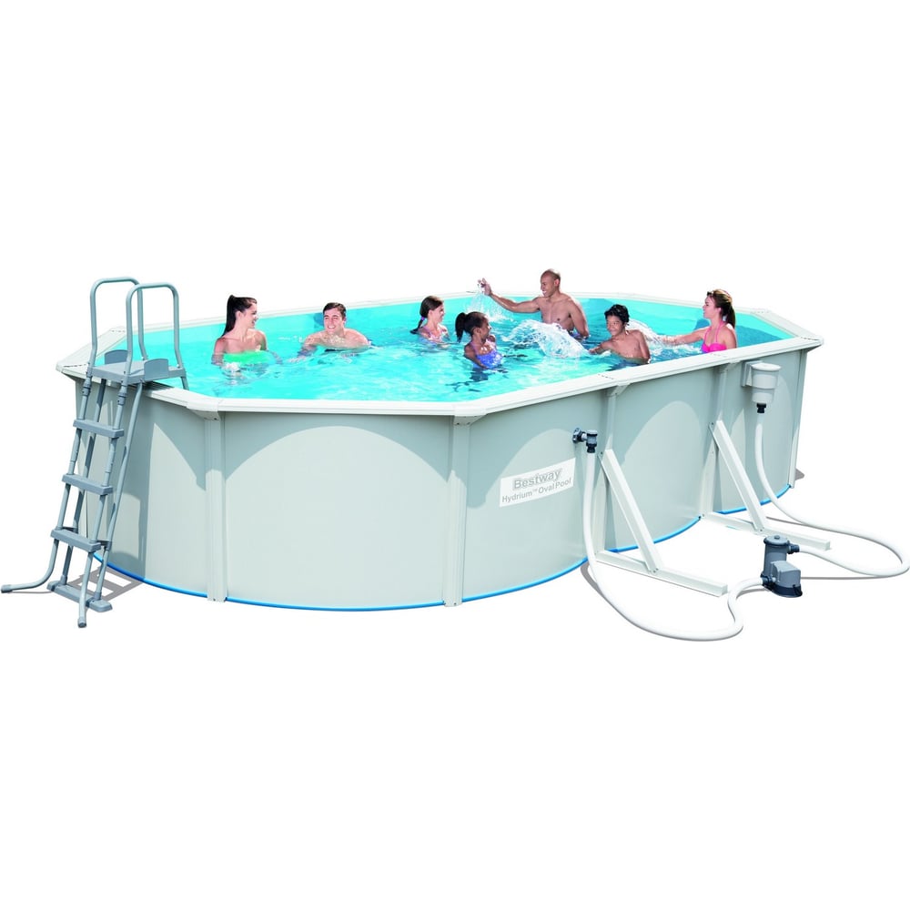 Бассейн BestWay Hydrium Oval Pool Set 610х360х120см стальной овальный ...