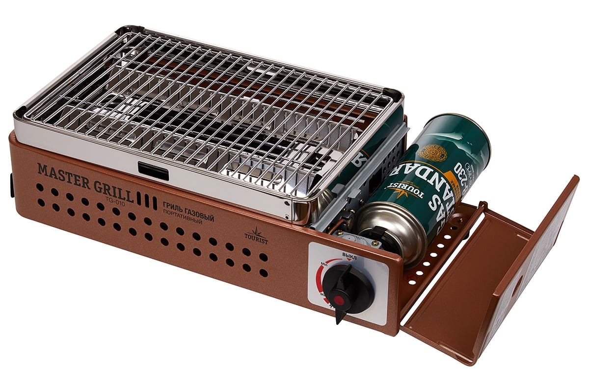 Портативный газовый гриль TOURIST MASTER GRILL TG-010 для мяса и рыбы ...