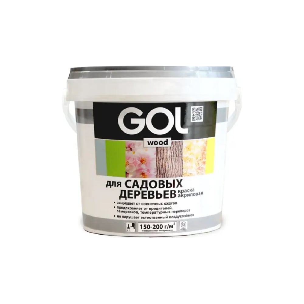 Краска акриловая для садовых деревьев Palizh GOL wood 3 кг Wd.283 ...
