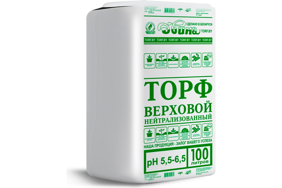 Нейтрализованный верховой торф Сила Суздаля Двина 100 л 4811718002967 ...