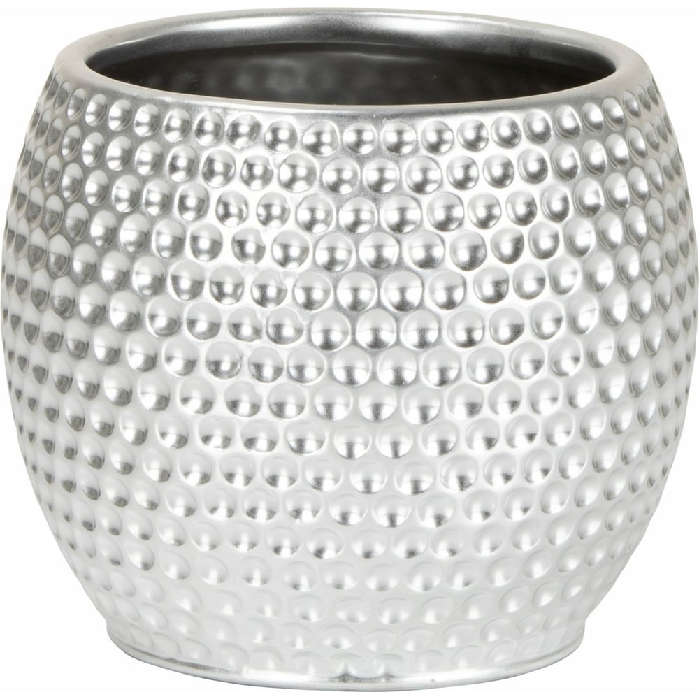 Круглое керамическое кашпо Scheurich 732 Platinum Silver диам. 15 см ...