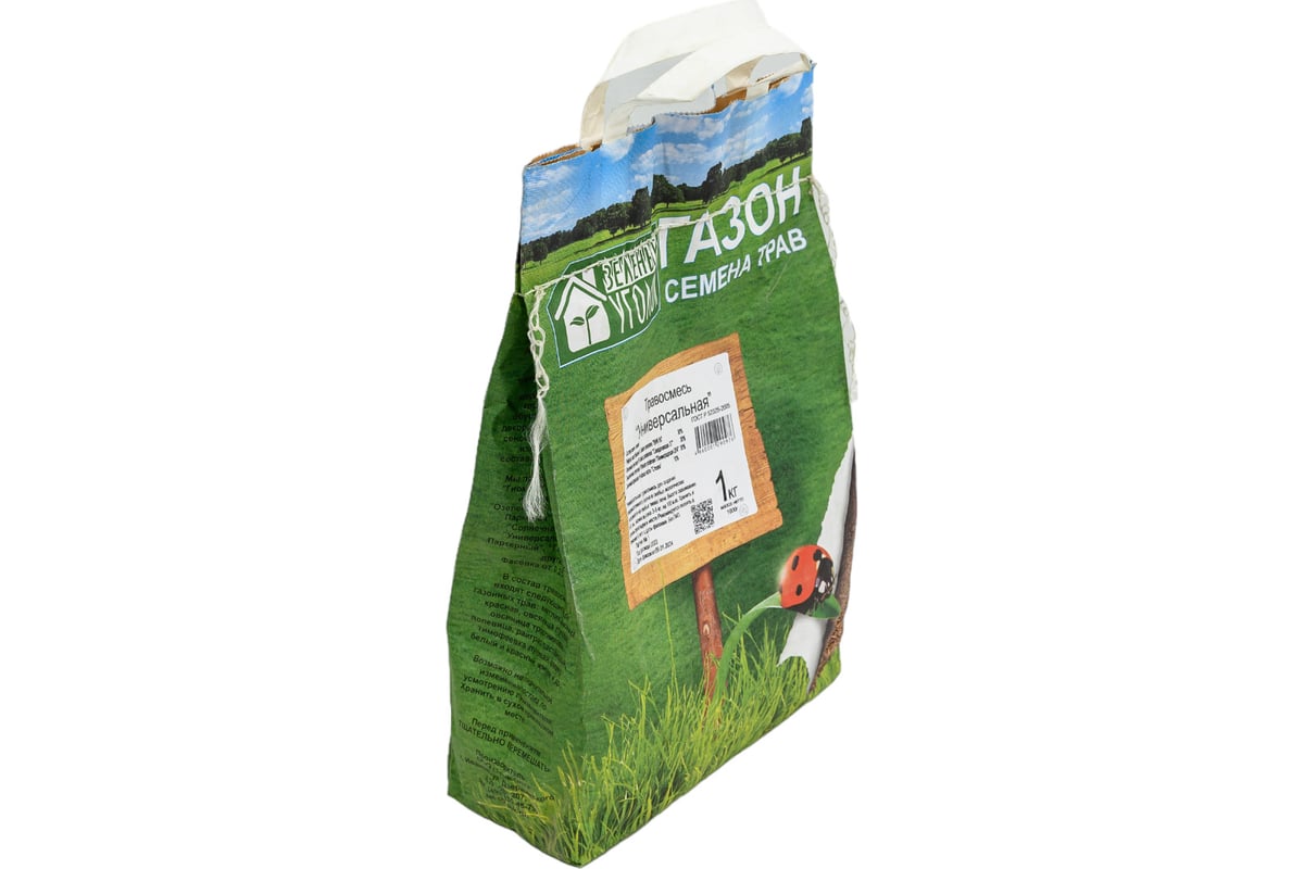 Семена газона Зеленый уголок травосмесь Универсальная, 1 кг ...
