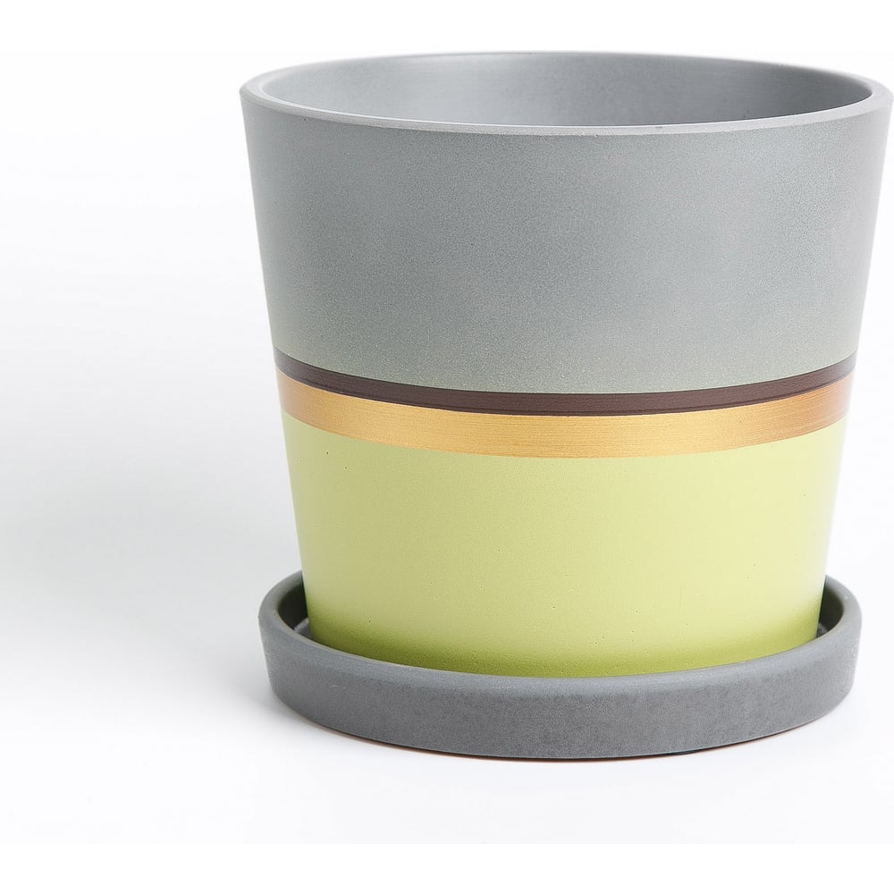 Горшок ООО КОМПОЗИТ Лувр зеленый конус №2. КБ-К2-164-01 - выгодная цена ...