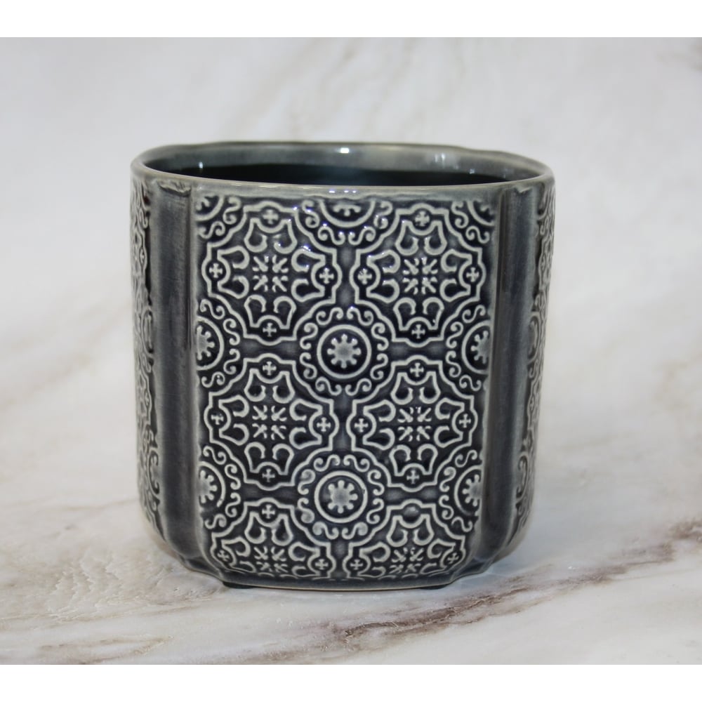 Кашпо Scheurich Kübel Eskil anthrazit керамика, диам. 17 см, высота 16 ...