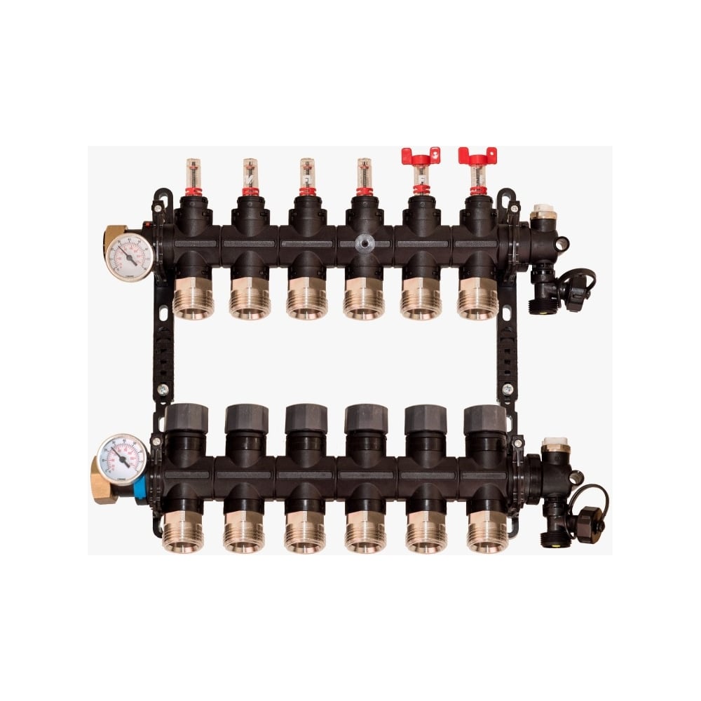 Коллекторная группа FV-Plast полимер 1"х3/4"EK на 5 выходов с ...