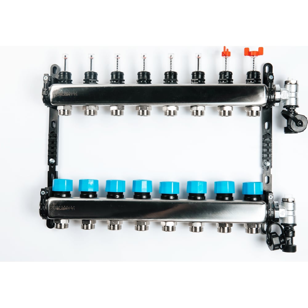 Коллекторная группа с расходомерами Federica Bugatti FB 1"x3/4" 8 ...