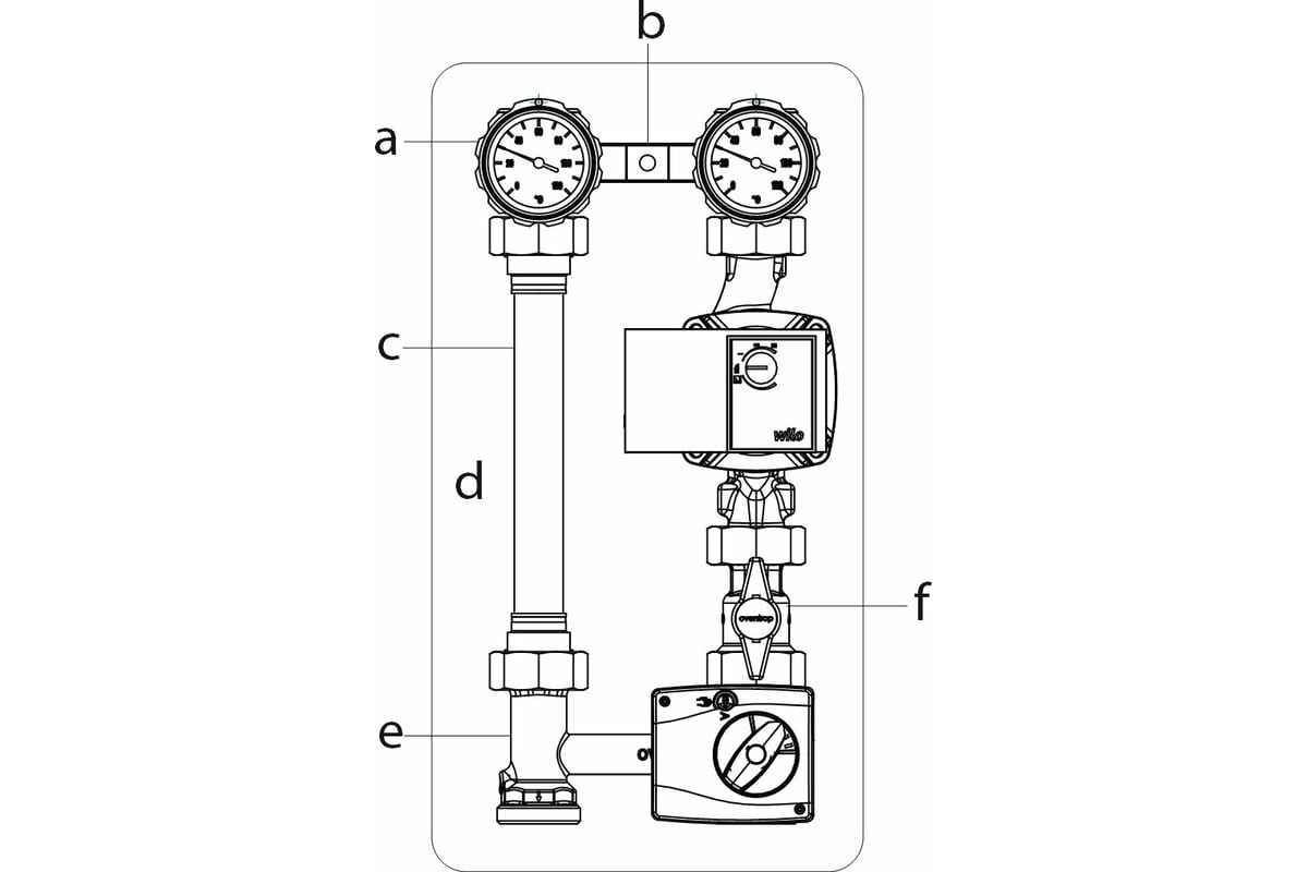 Насосная группа Oventrop Regumat M3-180, смесительная, DN 25 1 1/2", без насоса 1357270 ...
