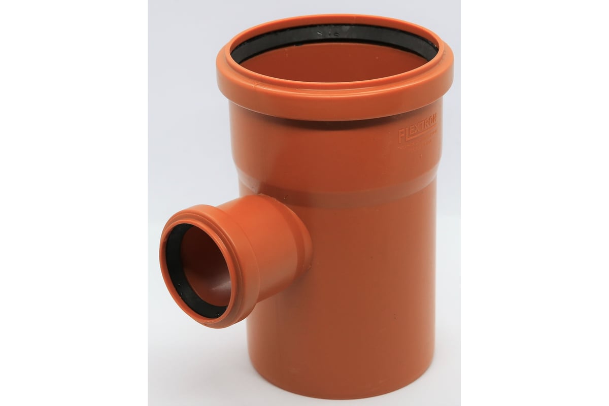 Тройник для наружной канализации Flextron d 110 мм на d 50 мм, 87.5 ...