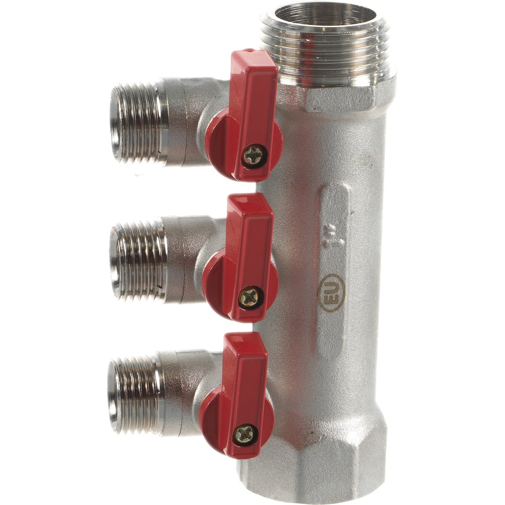 Коллектор с отсекающими шаровыми кранами EUROS 3 выхода 1" x 1/2" EU ...