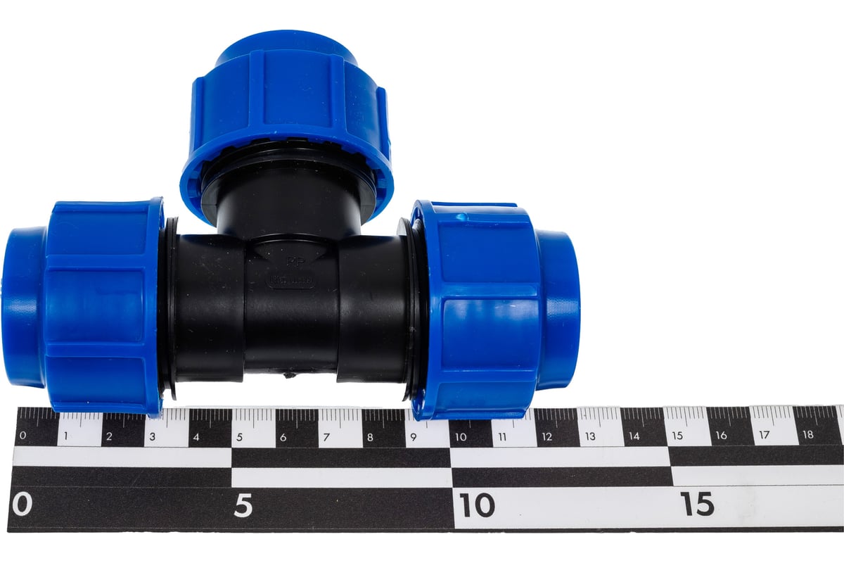 Тройник компрессионный для полиэтиленовых труб LAMMIN 25 120/15 ...