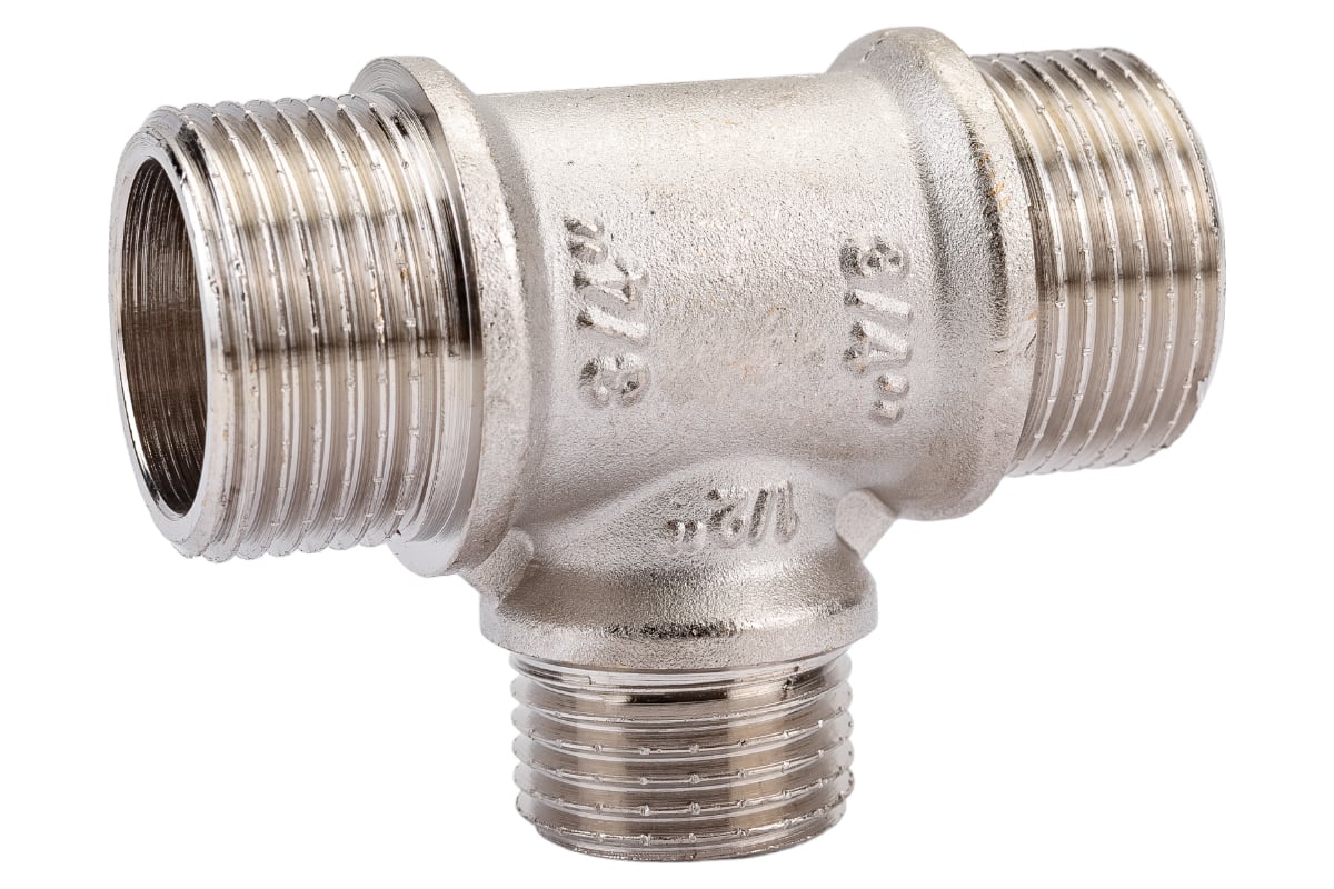 Переходной тройник Valtec 3/4"х1/2"х3/4" наружный-наружный-наружный VTr.131.RN.050405 - выгодная ...