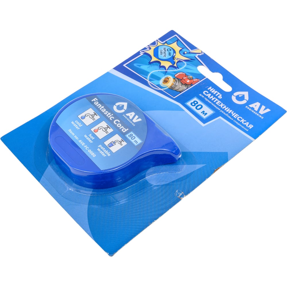 Нить сантехническая AV Engineering Fantastic Cord 50 м AVE-FC-0050 ...