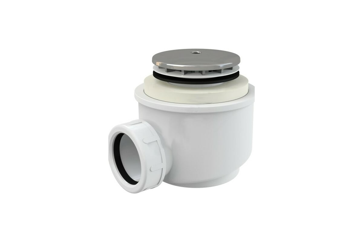 Сифон для поддона Alca Plast 1 1/2x40 h-72 мм, слив крышка, D-71 мм A47CR-50 - выгодная цена ...