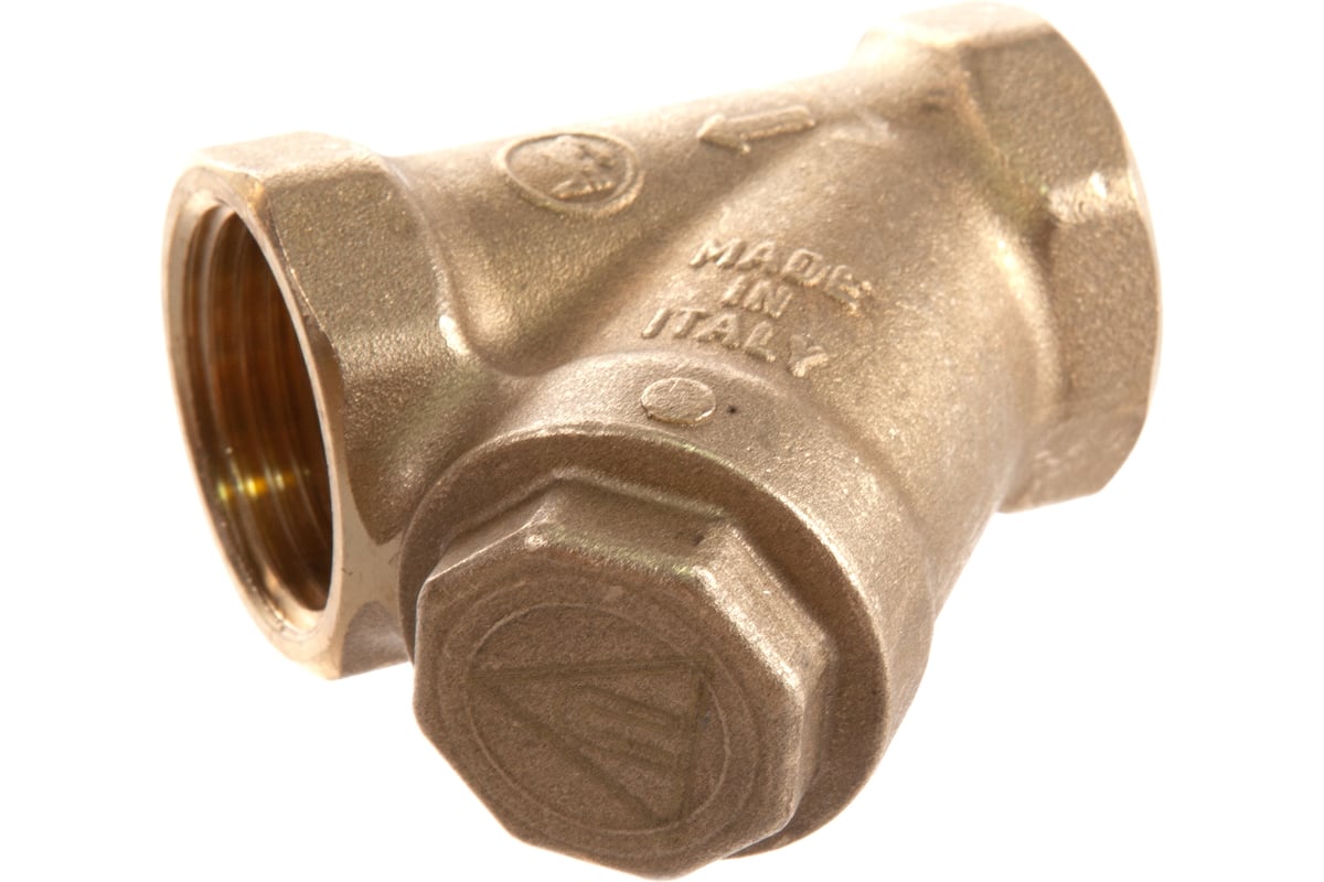 Магнитный сетчатый фильтр Giacomini R74M Y-образный, латунь, Ду 25, Ру ...