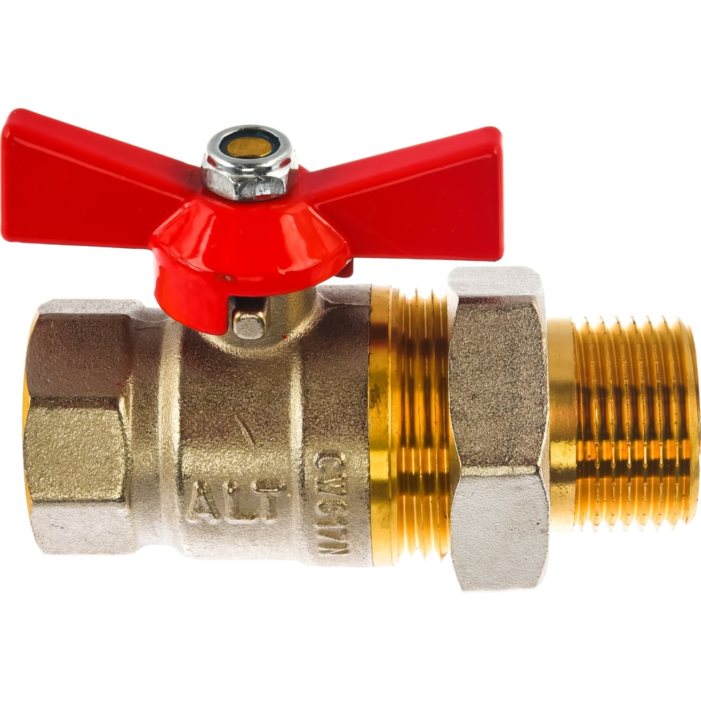 Шаровой кран Altstream полный проход с американкой 1" ВН/НАР бабочка ...