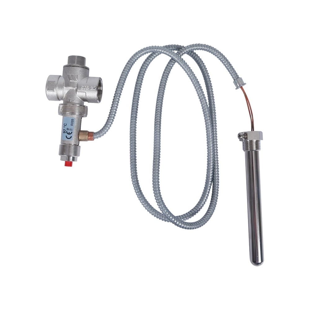 Термоклапан для твердотопливных котлов STOUT 1/2", капиляр, 1300 мм SVS ...