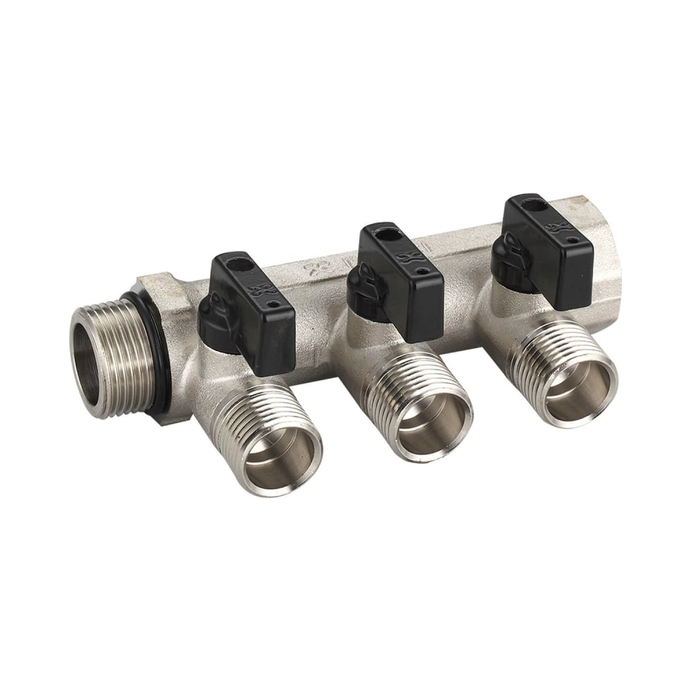 Коллектор с отсекающими шаровыми кранами IVANCI выходы с наружной ...