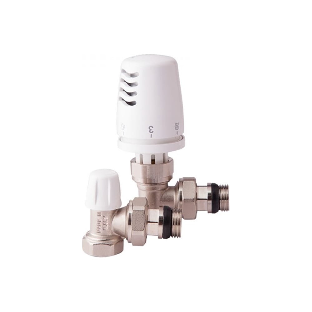 Термокоплект угловой с термоголовкой, подающим и нижним клапанами ICMA S.P.A. 1/2" KIT1100+774 ...