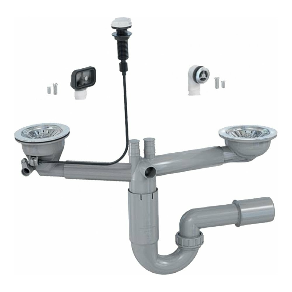 Сифон для мойки Prevex P-loc автомат, двойной PL2-R9C45-SANT-01 ...