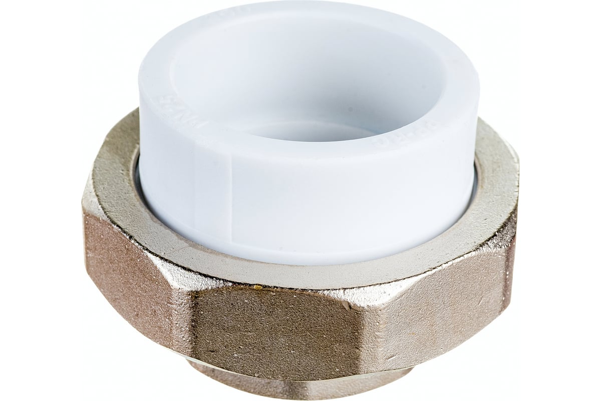 Муфта комбинированная разъемная с внутренней резьбой VALFEX PP-R белая, 50 мм х1 1/2" 10155040 ...