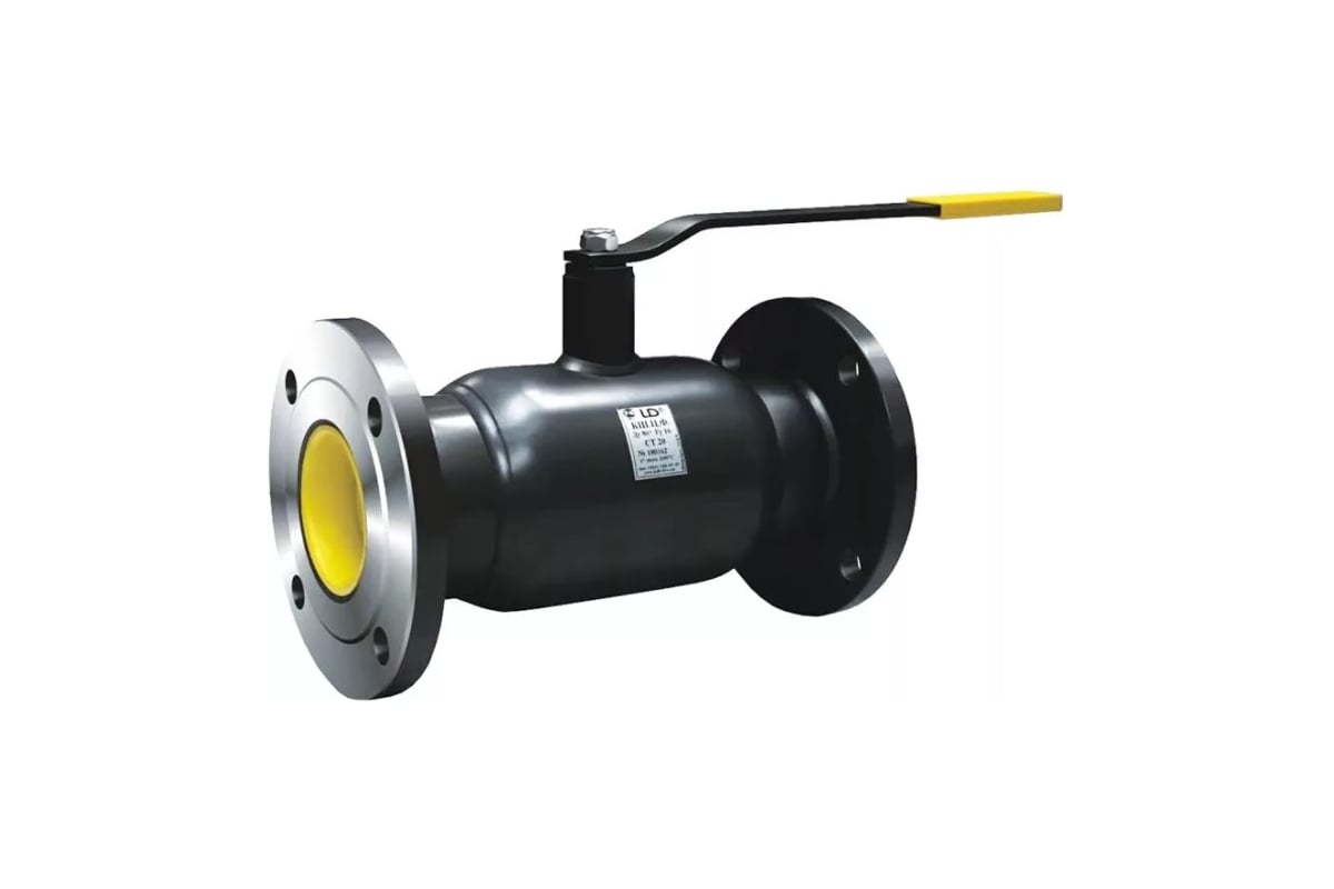 Шаровый кран LD сталь КШ.Ц.Ф Ду 100 Ру25 фланцевый, полнопроходной L ...