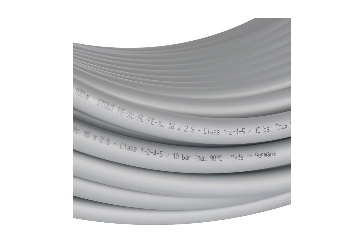 Стабильная труба PE-Xc/Al/PE-Xc STOUT 16x2.6, бухта 100 м SPS-0001-001626 RG008TN2SUJ02L ...