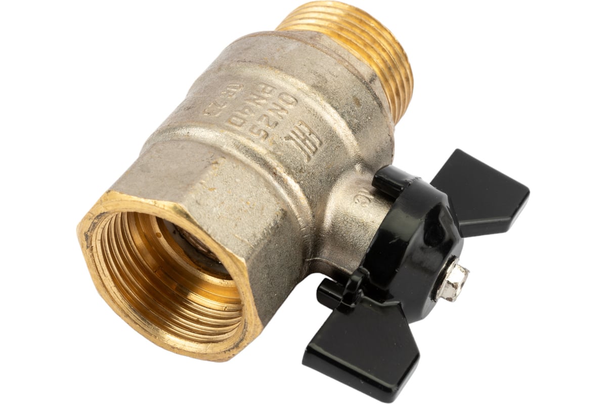 Шаровой кран LD Pride латунь никель Ду25 Ру40 ВР/НР 007-8007 - выгодная цена, отзывы ...