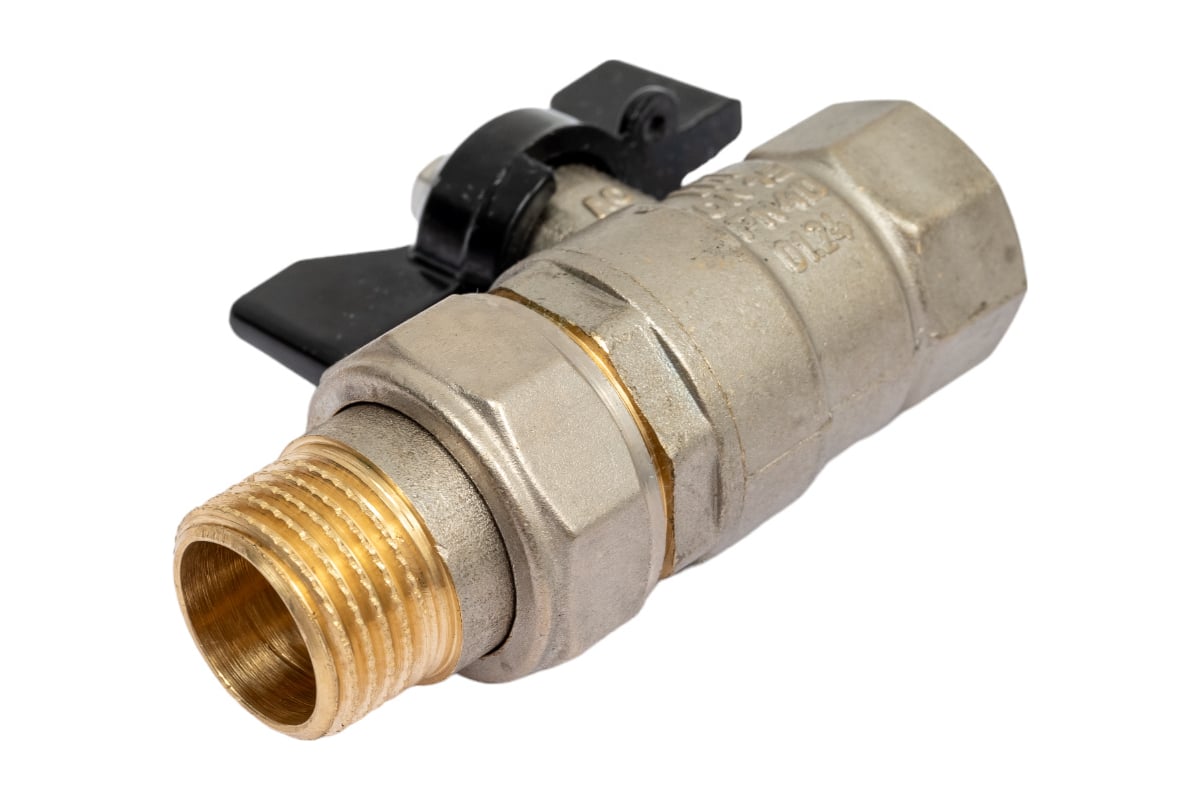 Шаровой кран LD Pride латунь никель Ду 15 Ру40 ВР американка полнопроходной 007-8017 - выгодная ...