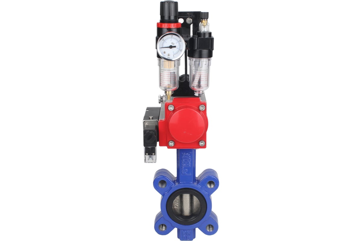 Затвор DN.ru QT450-QT450-EPDM-2W-Fb-H Ду65 Ру16 LUG пн.привод, пн ...