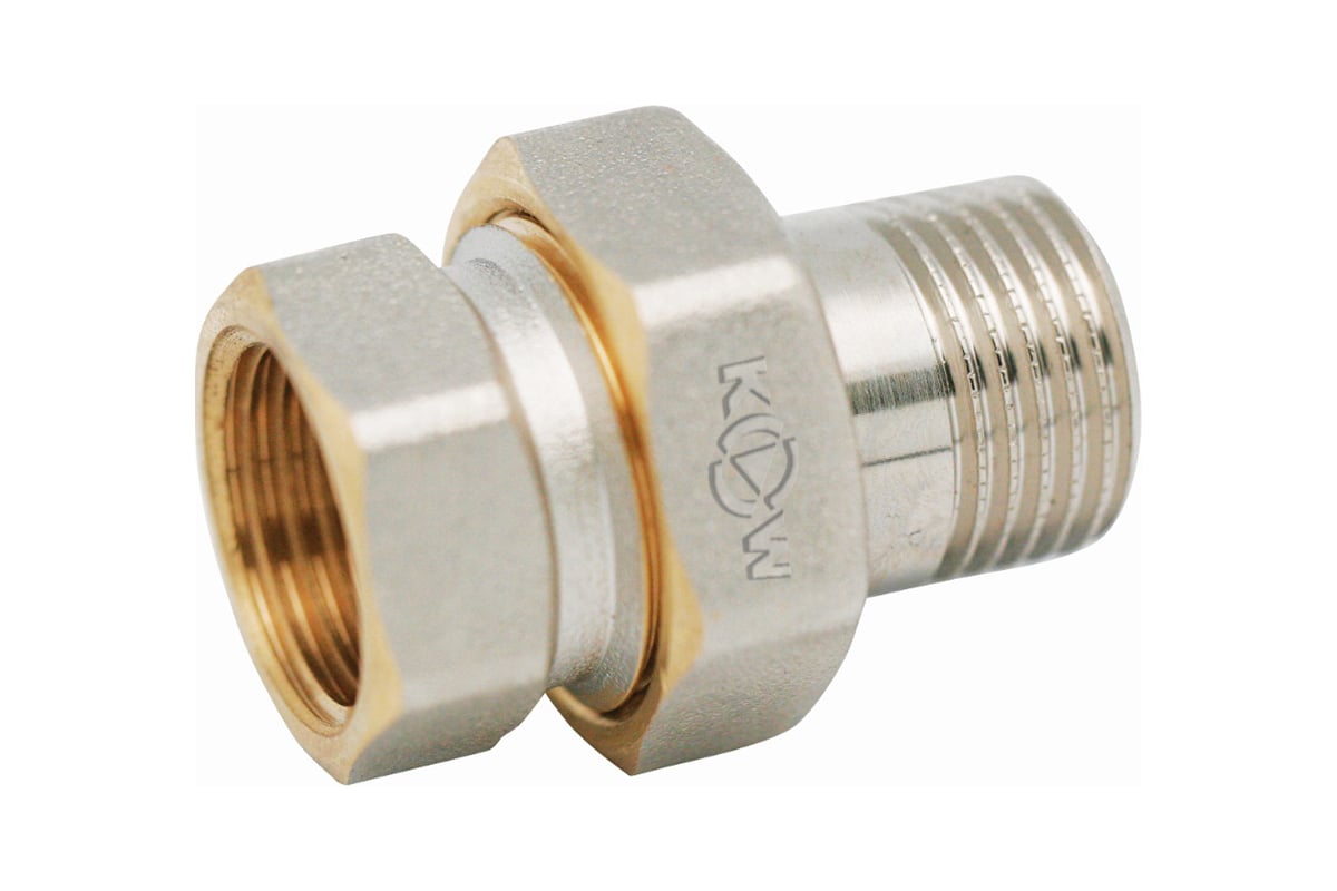 Сгон прямой с накидной гайкой KROMWELL 3/4", внутренняя - наружная ...