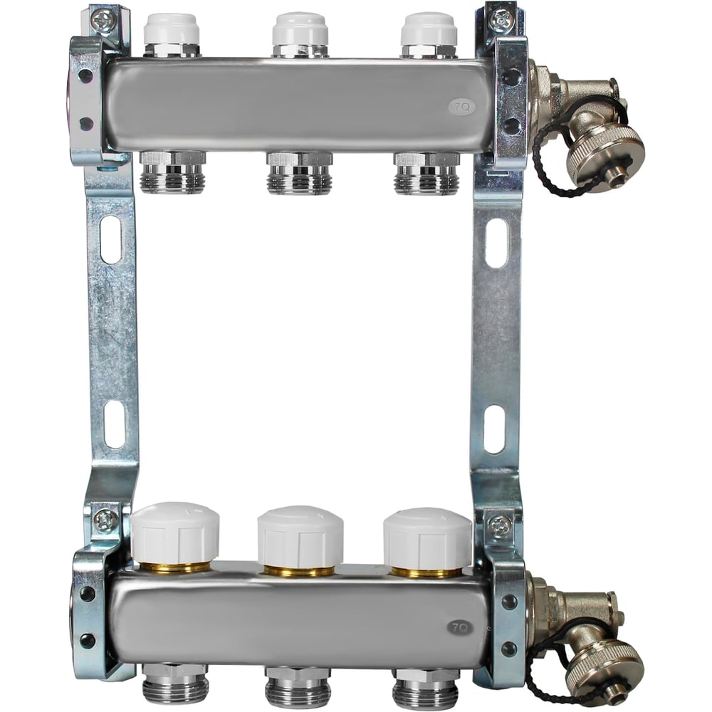 Коллекторная группа из нержавеющей стали COLSYS с отсечными, термостатическими и дренажными ...