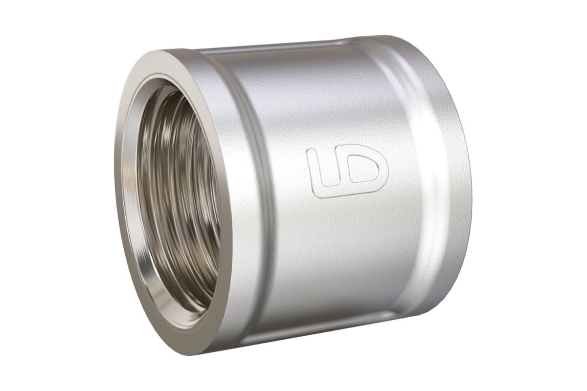 Муфта LD Pride DN20 (3/4") ВР латунь, никель LD.67.502.20.1 - выгодная цена, отзывы ...